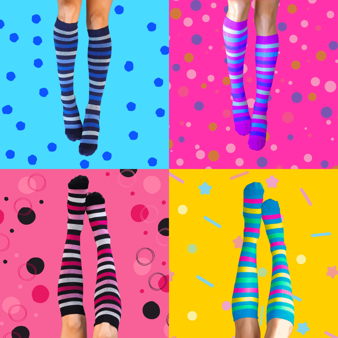 4 Pack Stripes Classic Compression Socks – Funky Sock Co