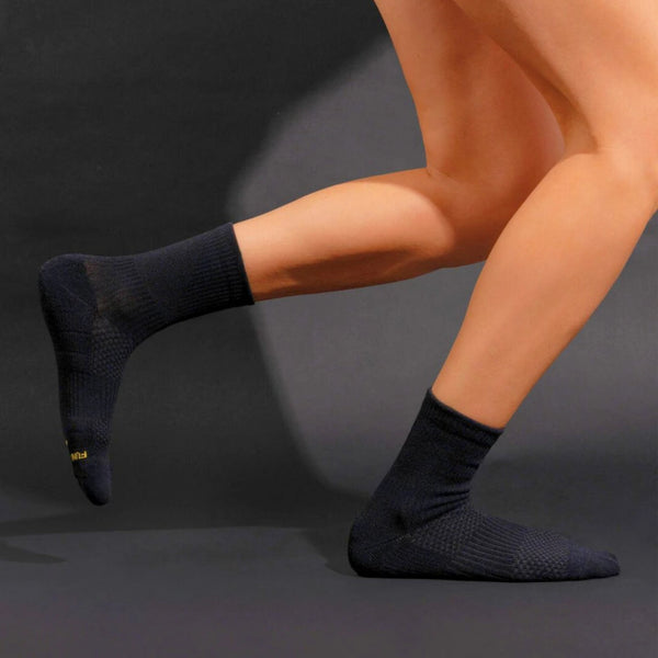 Crew Length Compression Socks 10 Pairs Black Bamboo – Funky Sock Co