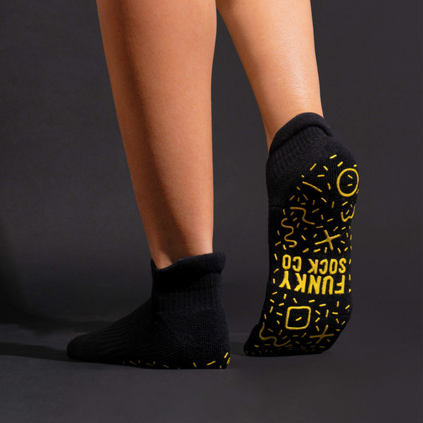 Grip Ankle Compression Socks 3 Pack Black Bamboo – Funky Sock Co