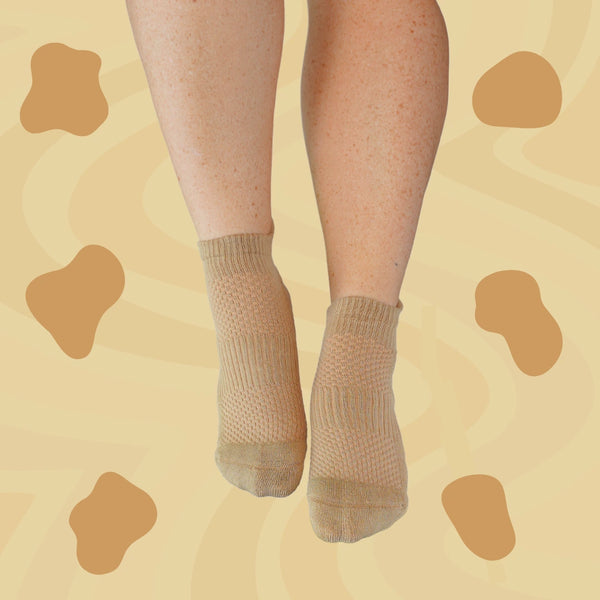 Ankle Compression Socks Tan Bamboo – Funky Sock Co